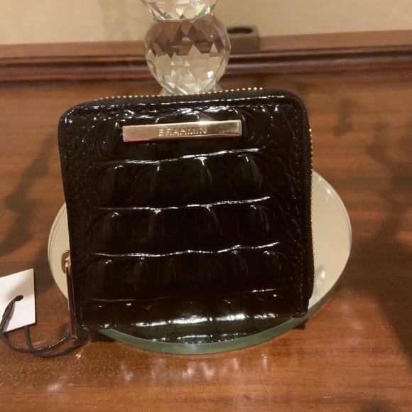 Brahmin | Bags | Brahmin Black Mini Suri Wallet | Poshmark